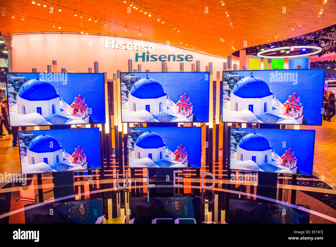 The Hisense booth at the CES show held in Las Vegas Stock Photo - Alamy