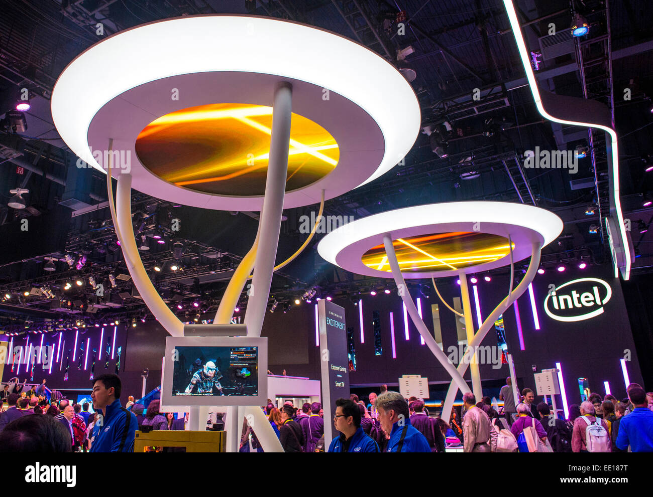 The Intel booth at the CES show held in Las Vegas Stock Photo - Alamy