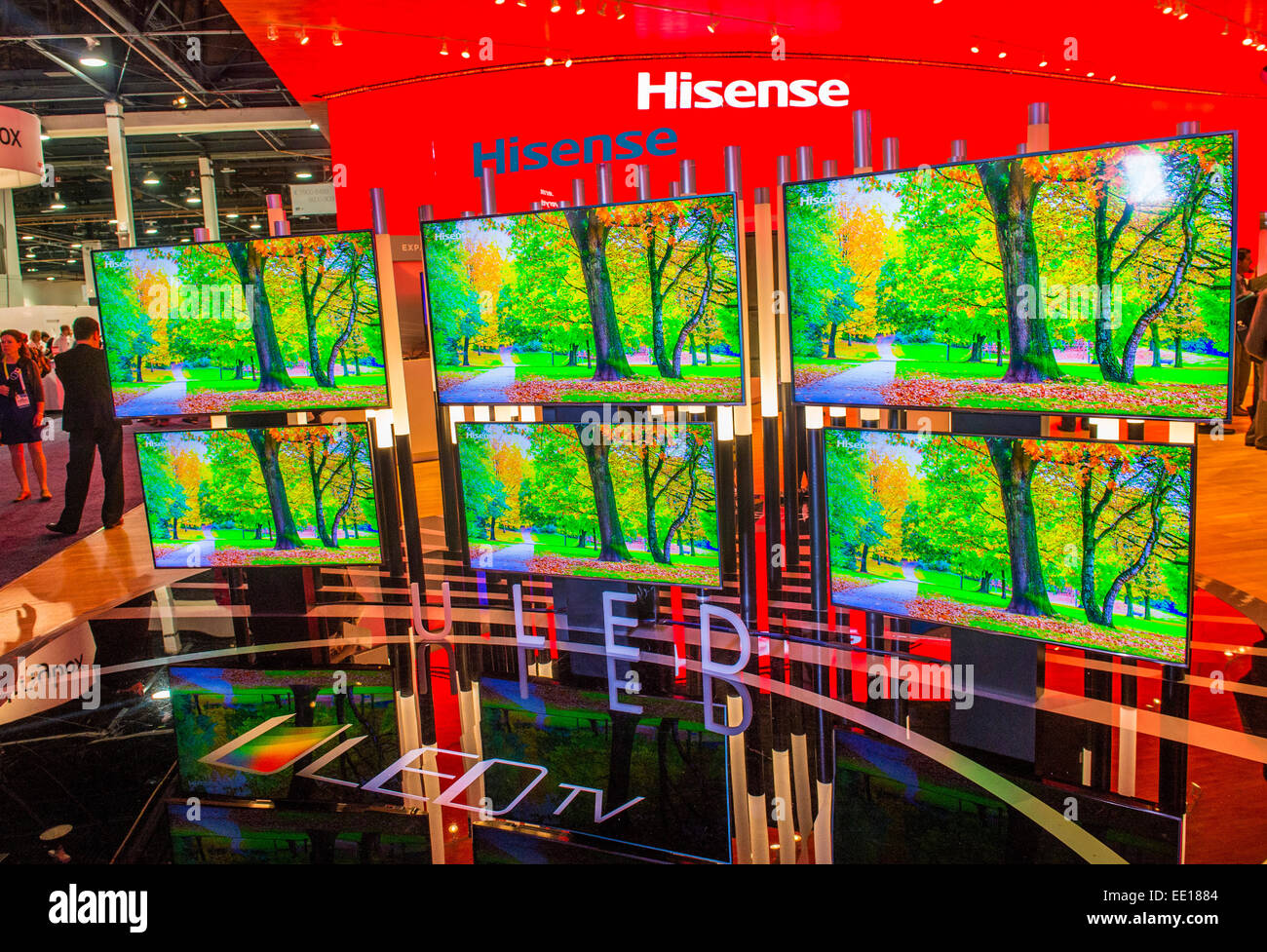 The Hisense booth at the CES show held in Las Vegas Stock Photo - Alamy