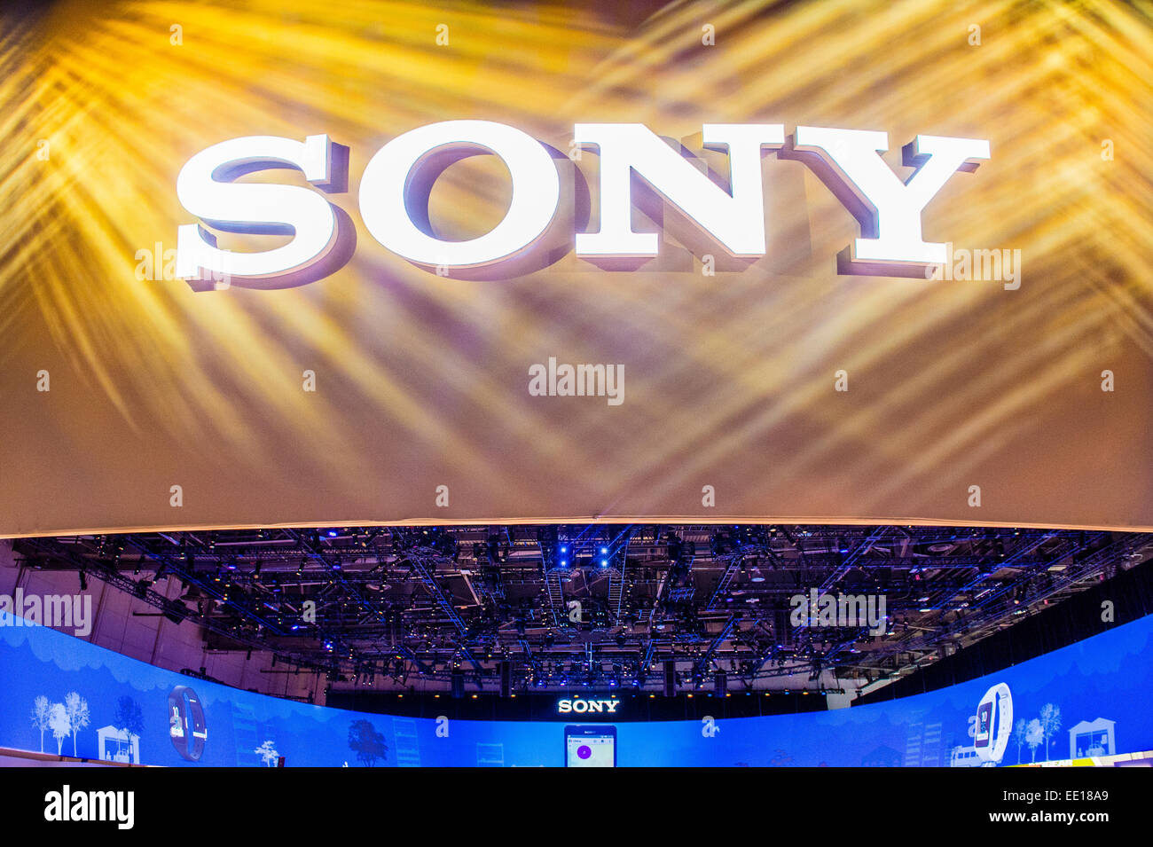 The Sony booth at the CES show held in Las Vegas Stock Photo - Alamy