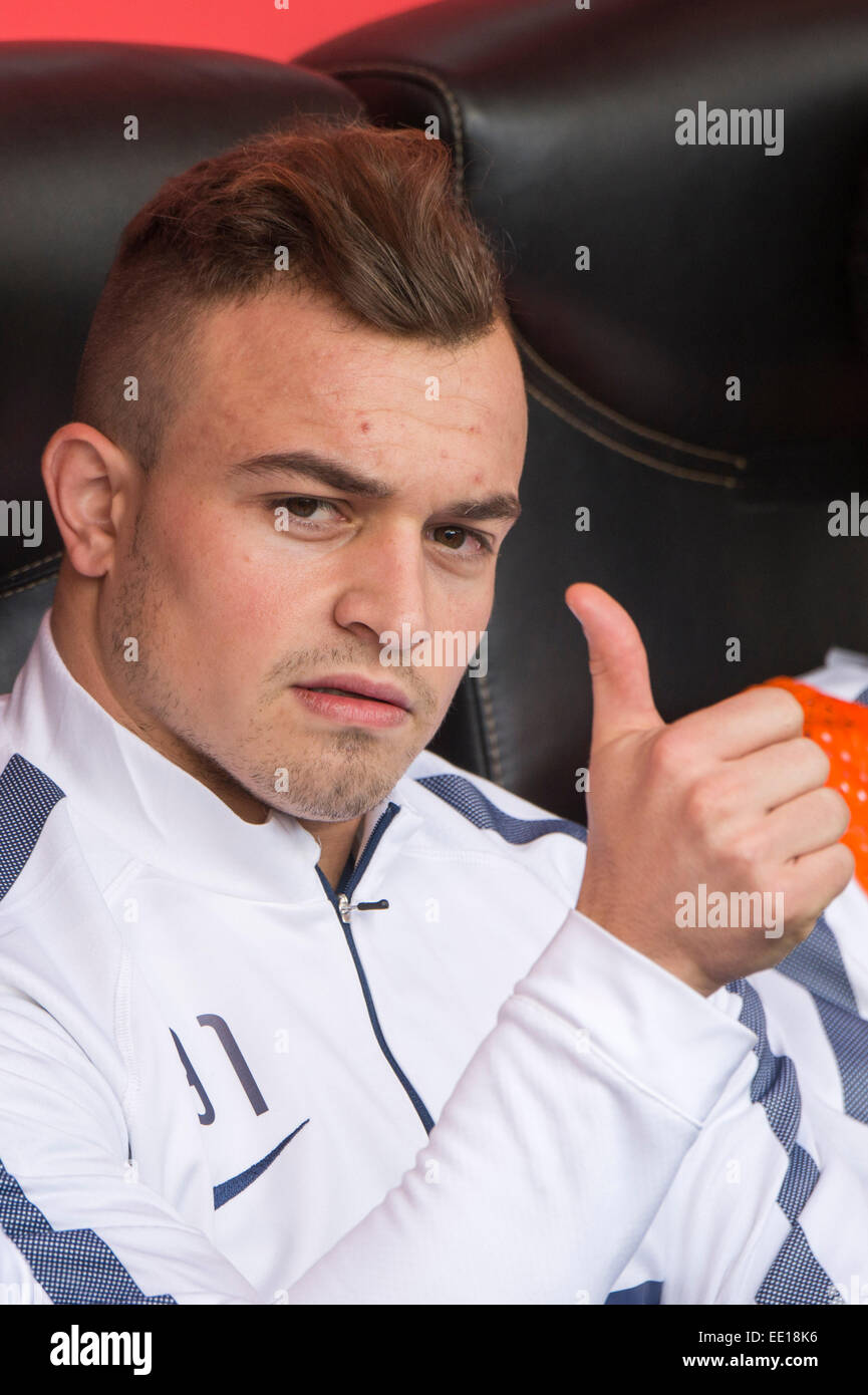 Milan, Italy. 11th Jan, 2015. Xherdan Shaqiri (Inter) Football/Soccer ...