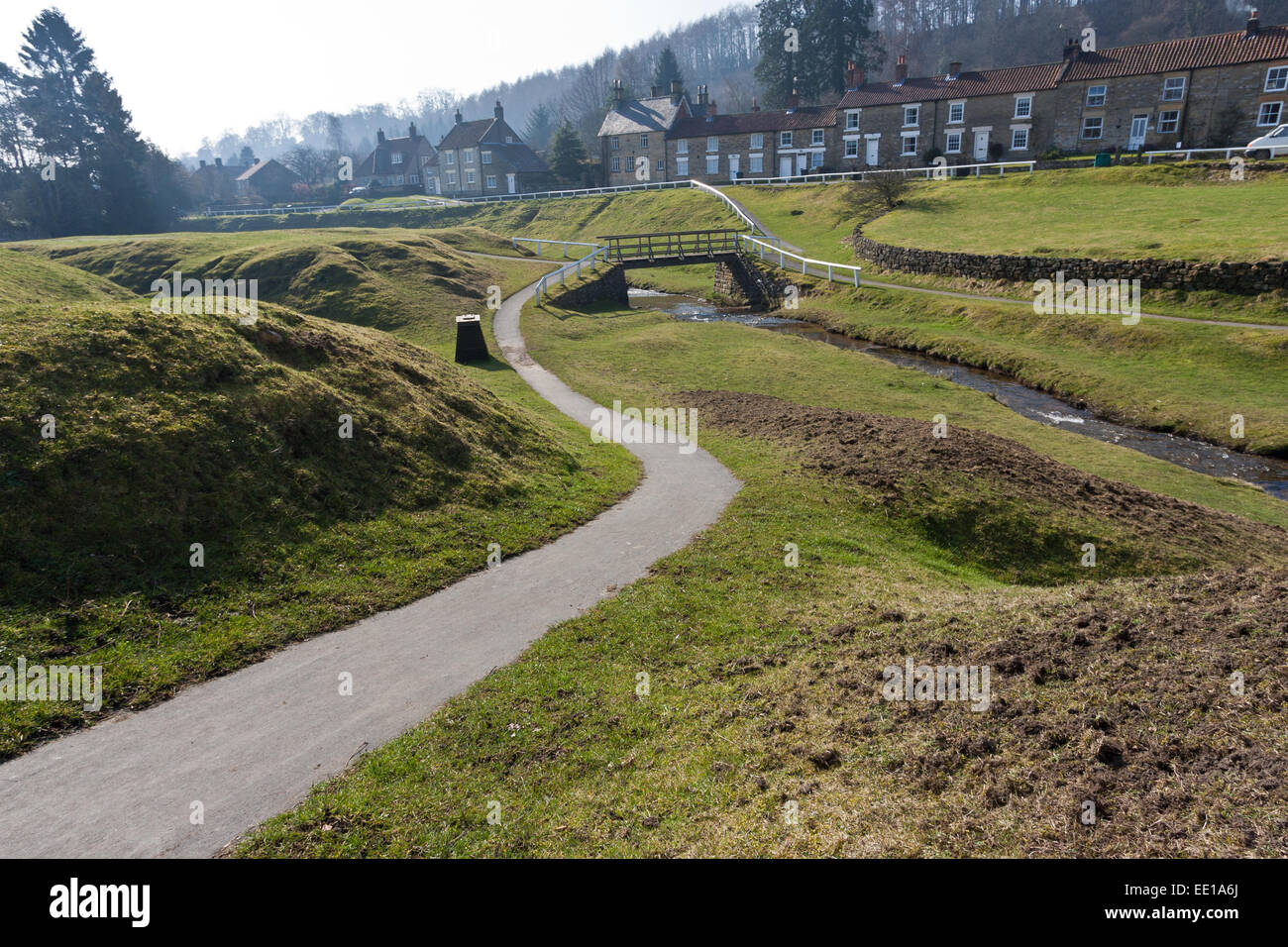 The centre of Hutton-le-hole village and location of the Ryedale Folk ...