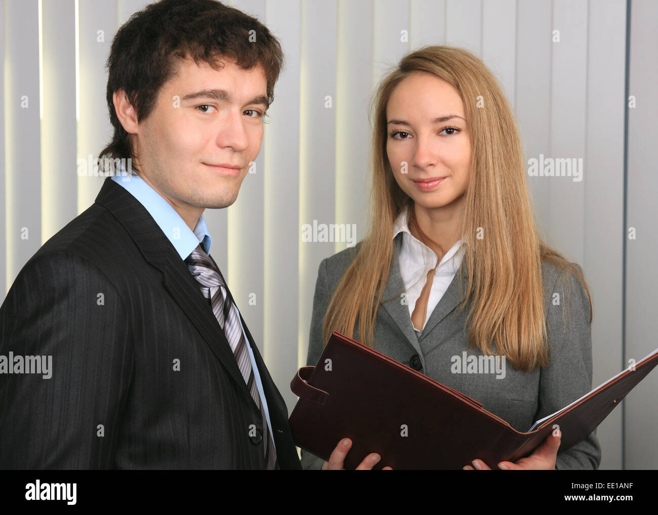 Leader and secretary Stock Photo - Alamy