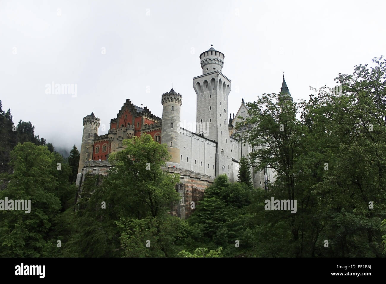 Exterior neuschwanstein castle built ludwig hi-res stock photography ...