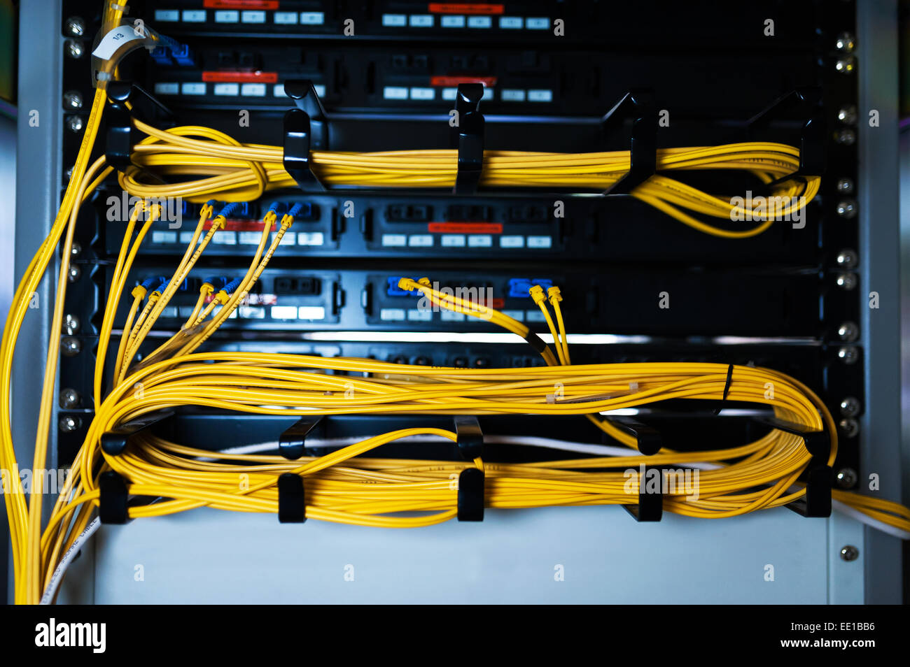Network hub cable lan Close up Stock Photo - Alamy
