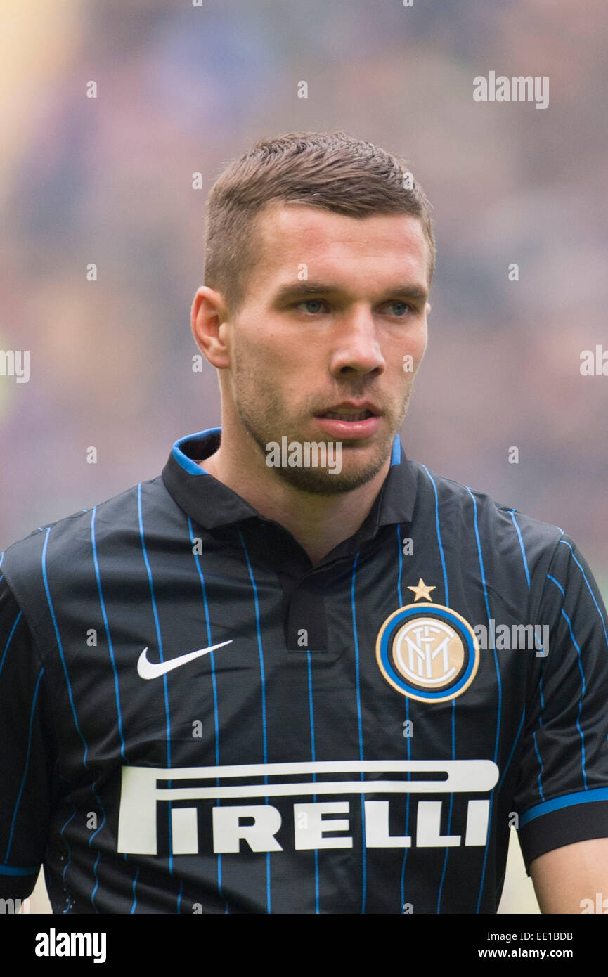 Milan, Italy. 11th Jan, 2015. Lukas Podolski (Inter) Football/Soccer ...
