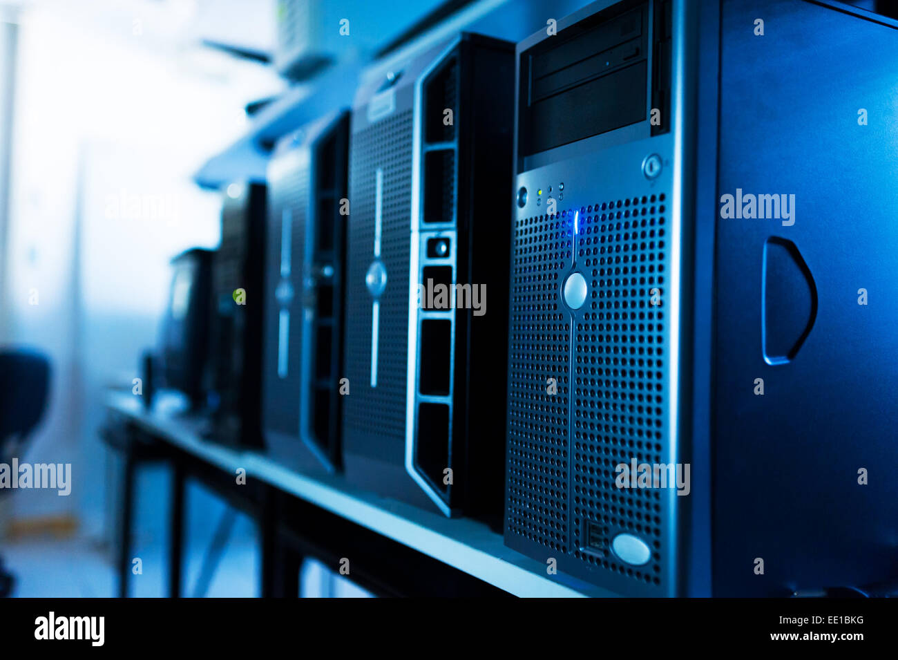 Network servers in data room Stock Photo - Alamy
