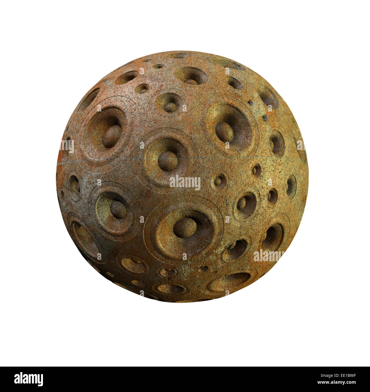 3d rusty speaker sound system planet over white Stock Photo - Alamy