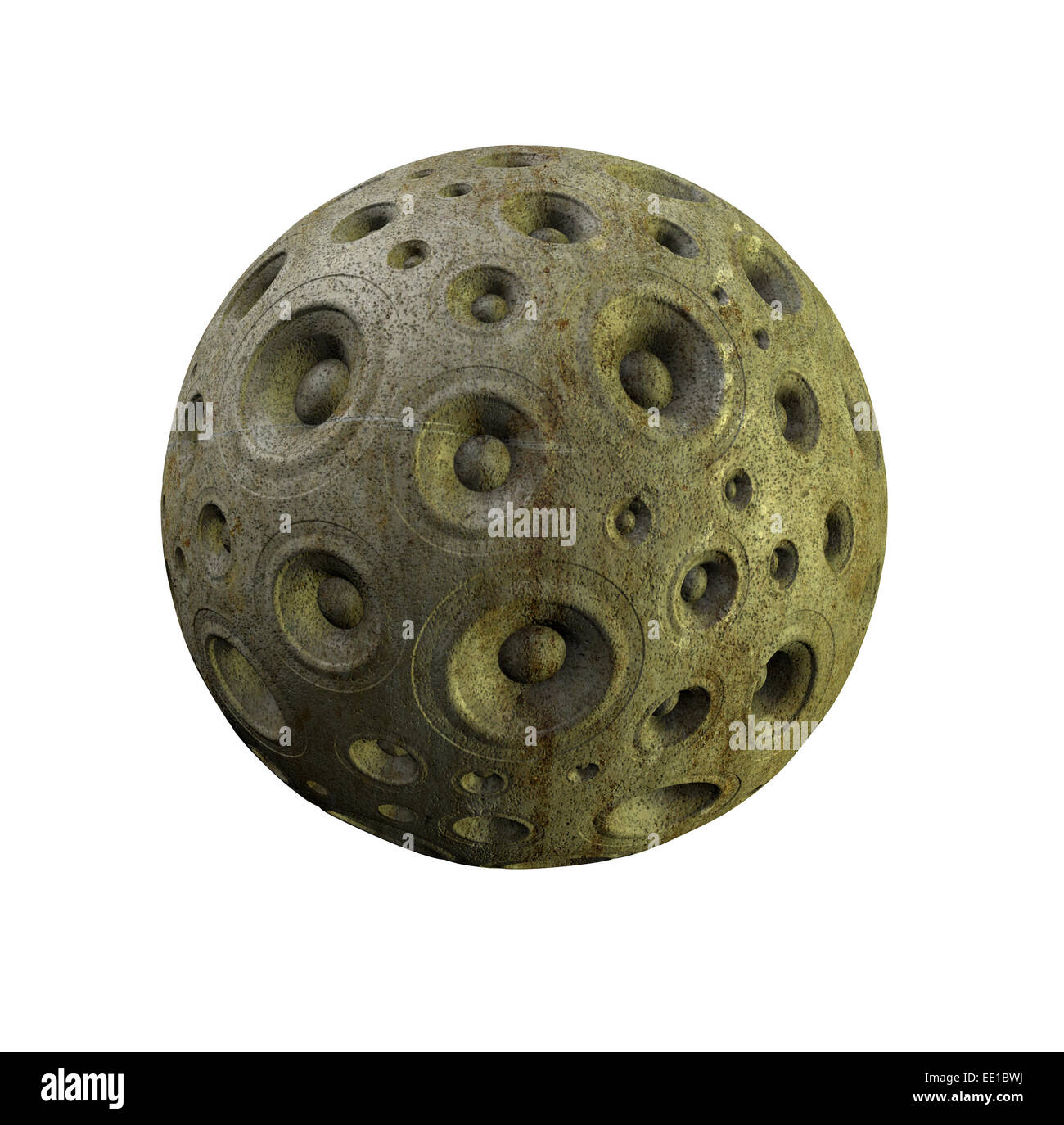 3d gray speaker sound system planet over white Stock Photo - Alamy