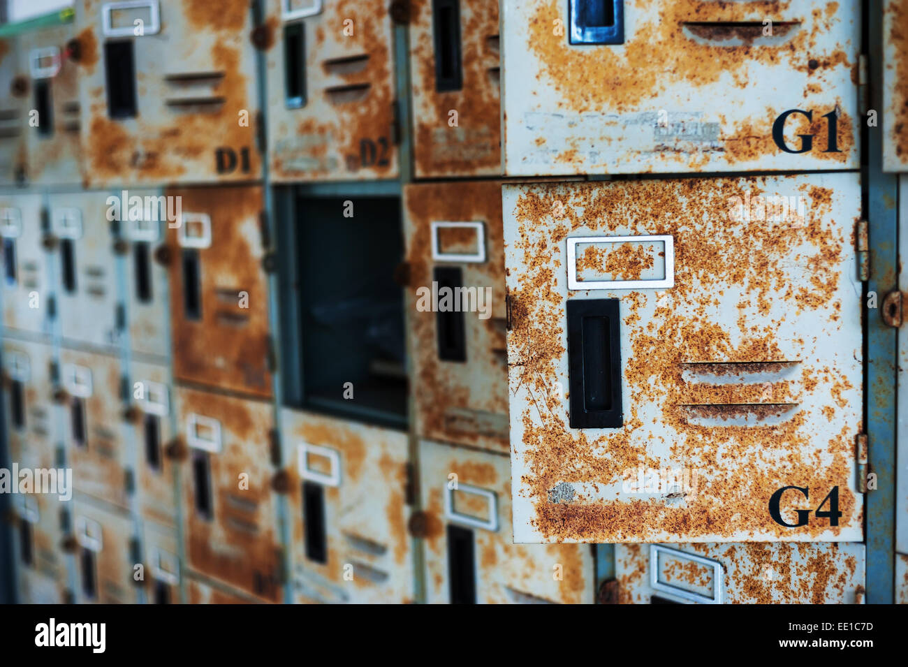 Old and rusted locker Stock Photo - Alamy