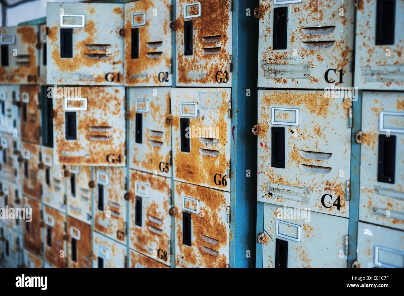 Old and rusted locker Stock Photo - Alamy