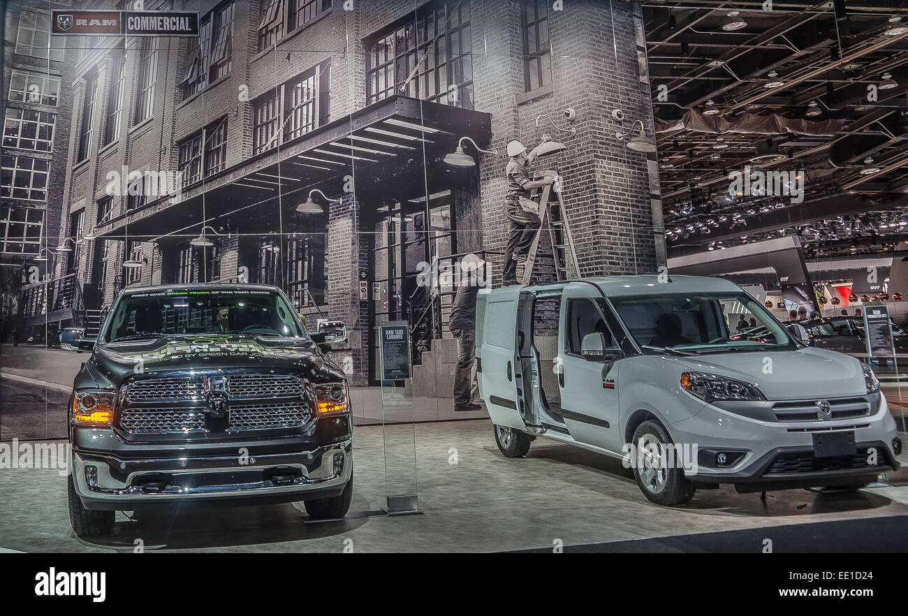 Detroit, MI, USA. 12th Jan, 2015. Dodge Ram dazzles at the North ...