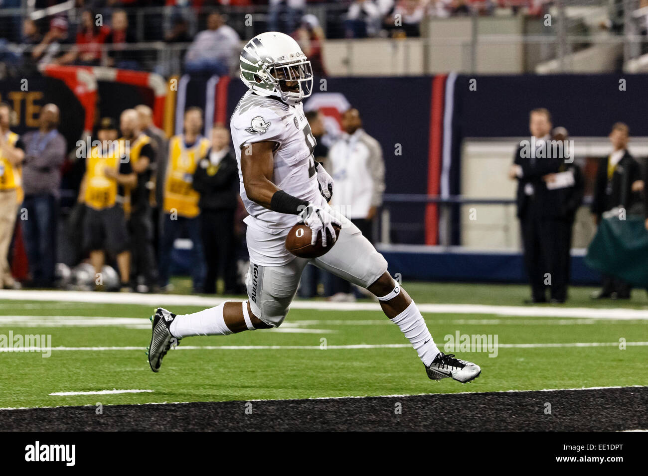 Arlington, Texas, USA. 12th Jan, 2015. Oregon Ducks running back Byron ...