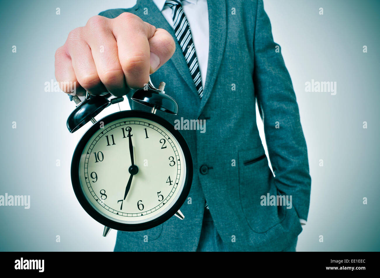 Angry man alarm clock hi-res stock photography and images - Alamy