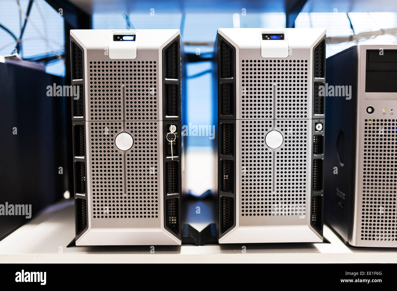 Network servers in data room Stock Photo - Alamy