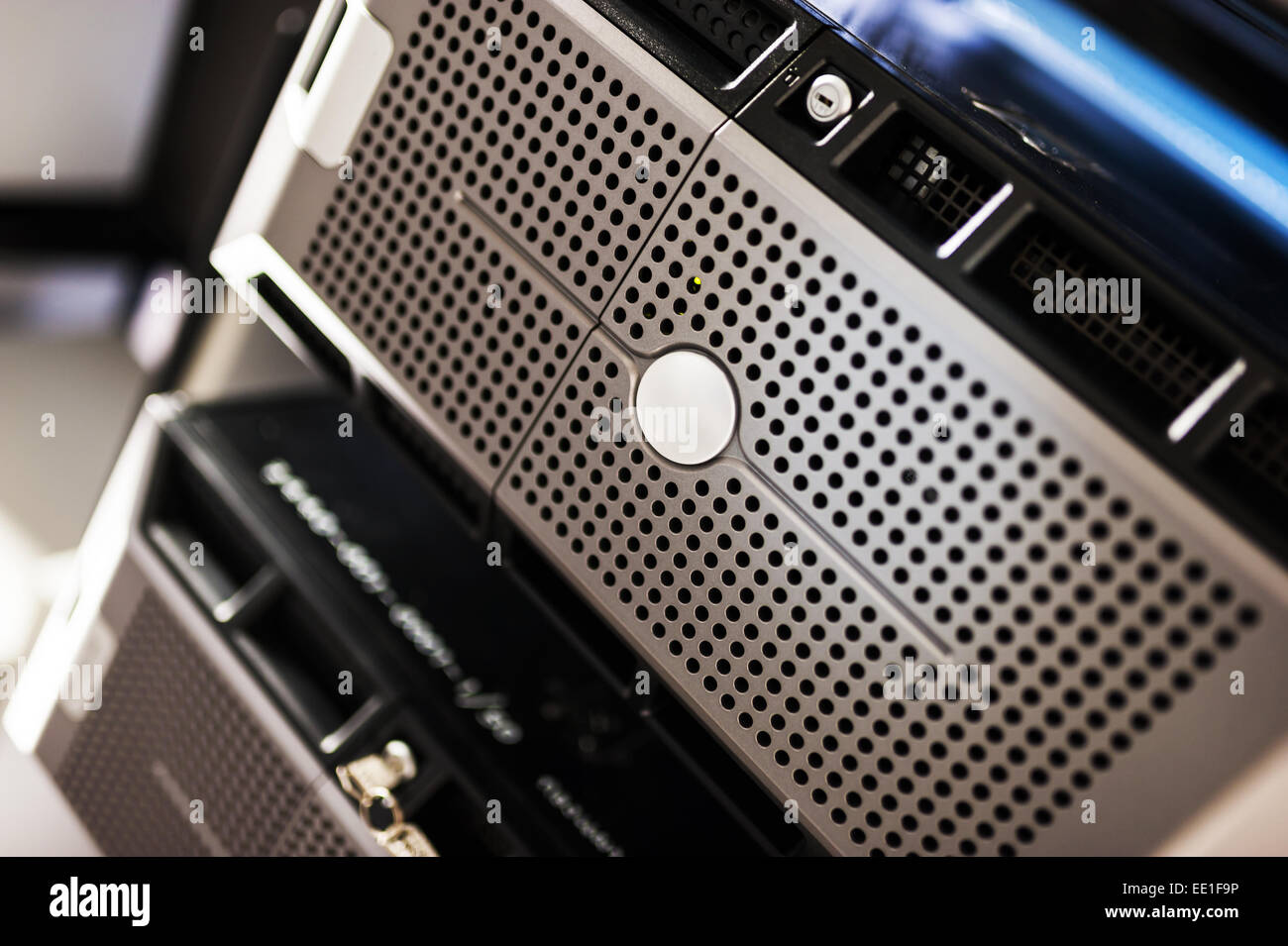 Network servers in data room Stock Photo - Alamy