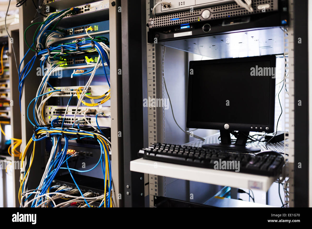 Network servers in data room Stock Photo - Alamy