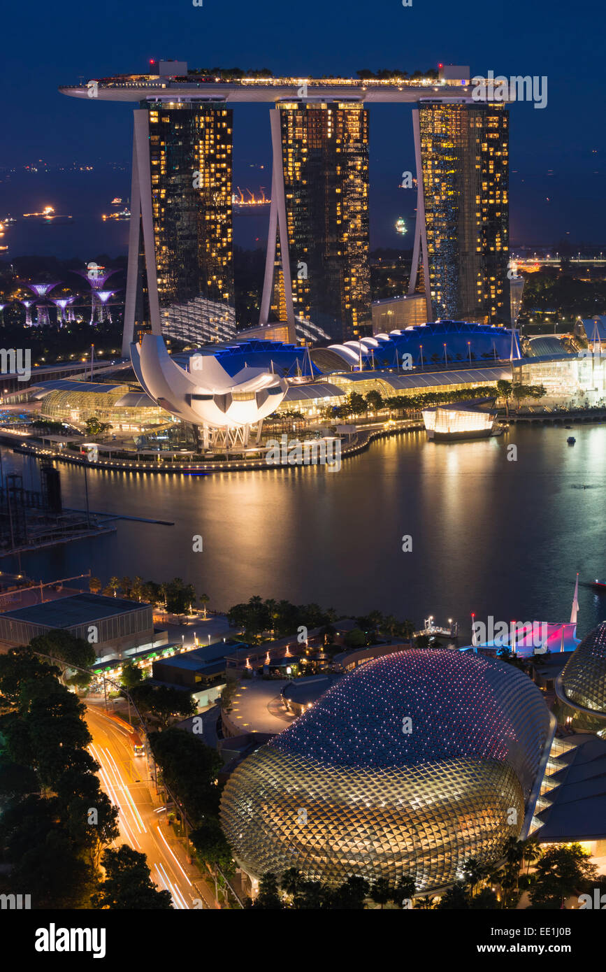 Marina Bay at night, Singapore, Southeast Asia, Asia Stock Photo - Alamy