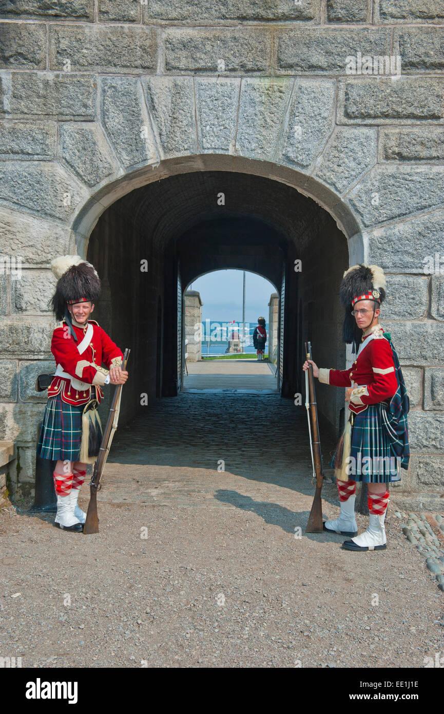 Traditional dressed guards in Fort George, Citadel Hill, a National ...