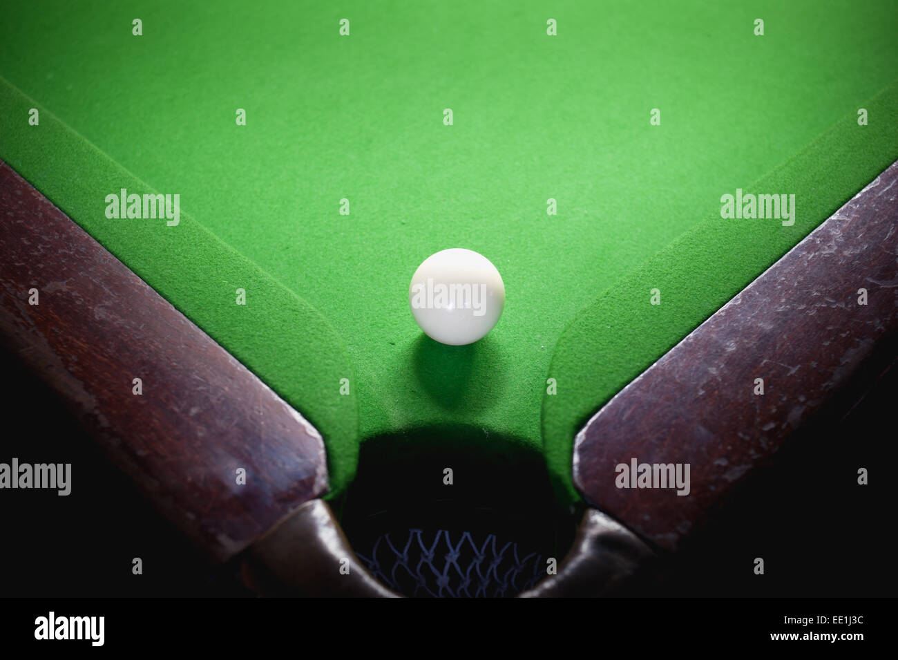 snooker ball on green surface table Stock Photo - Alamy