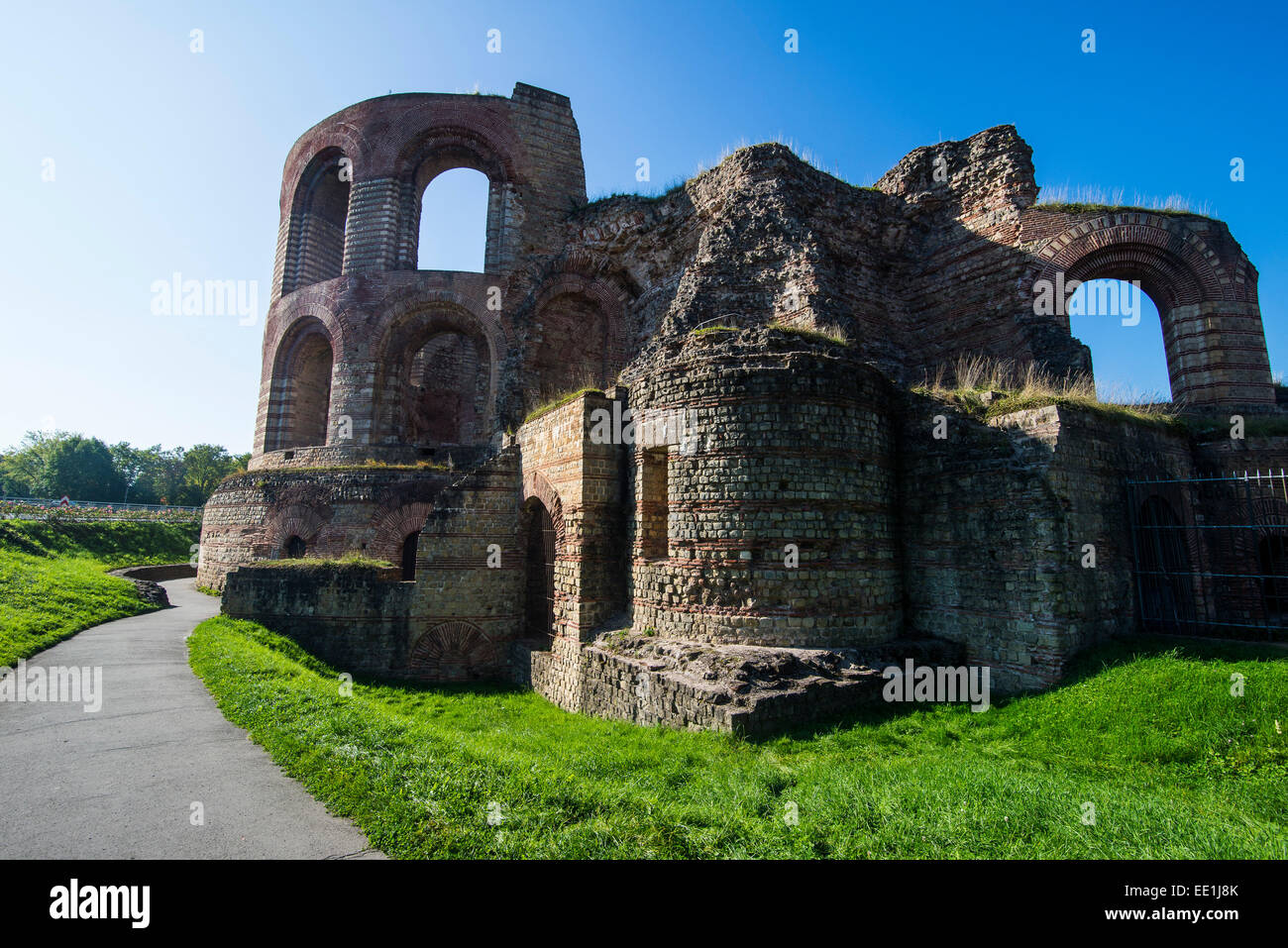 Roman Imperial bath ruins in Trier, UNESCO World Heritage Site, Trier ...