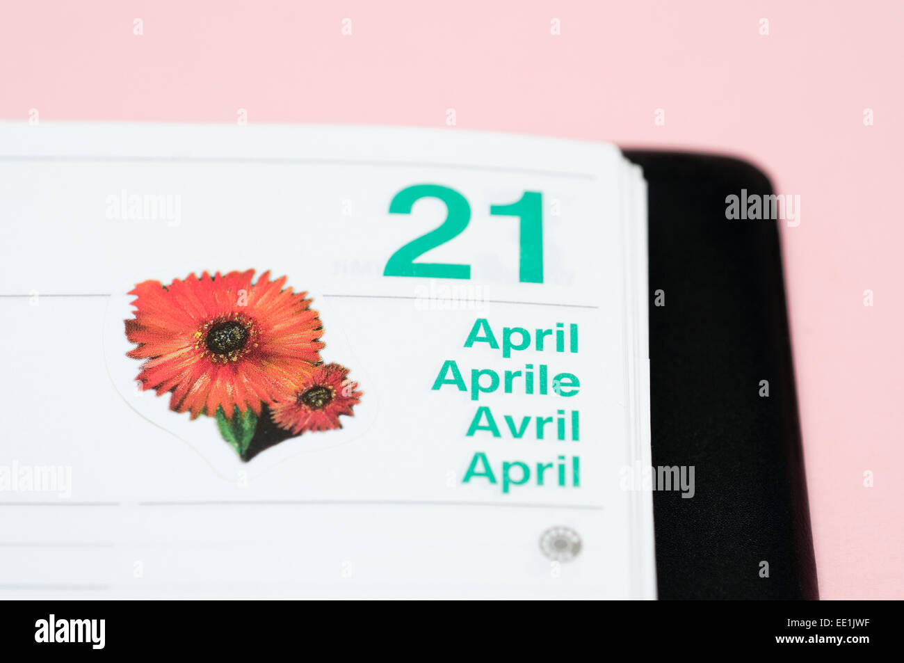 Spring on diary Stock Photo - Alamy