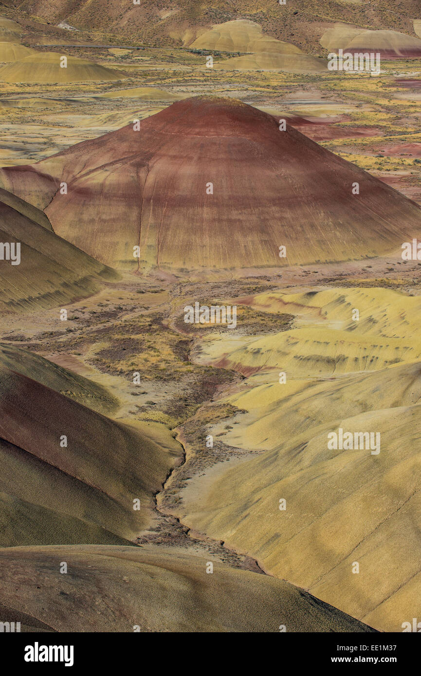 The colourful hills of the Painted Hills unit in the John Day Fossil ...