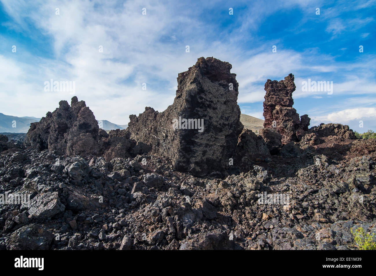 Cold lava walls in the Craters of the Moon National Park, Idaho, United ...