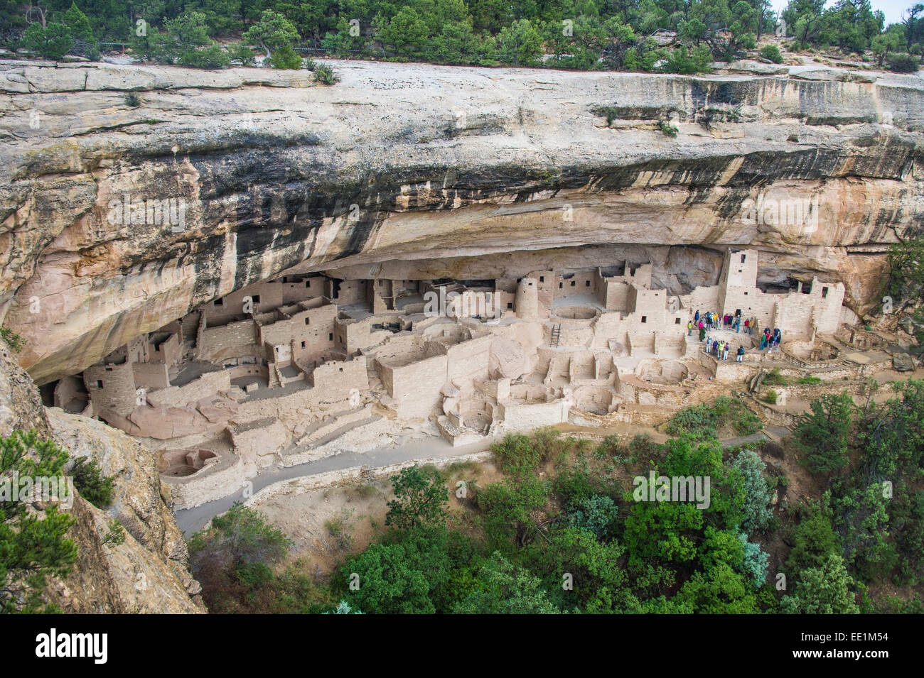 The Cliff Palace Indian dwelling, Mesa Verde National Park, UNESCO ...