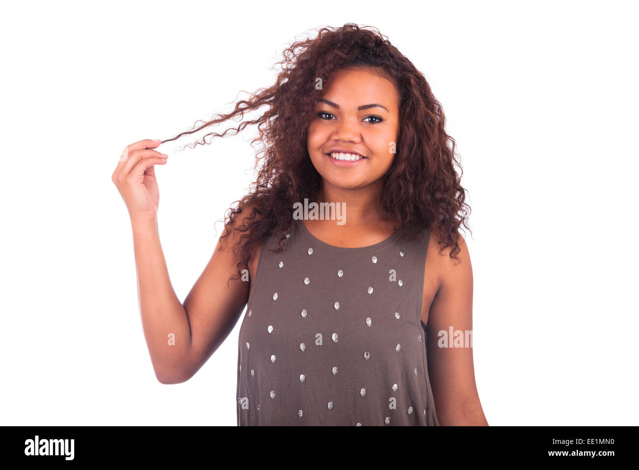 Portrait Of Girl Isolated Smiling - isolated Stock Photo - Alamy