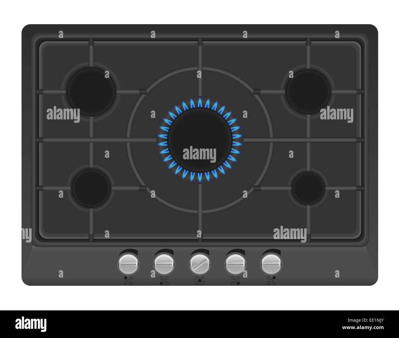 surface for gas stove illustration isolated on white background Stock ...