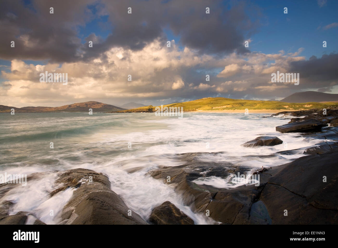 A view looking out across The Sound of Taransay, The Isle of Harris ...