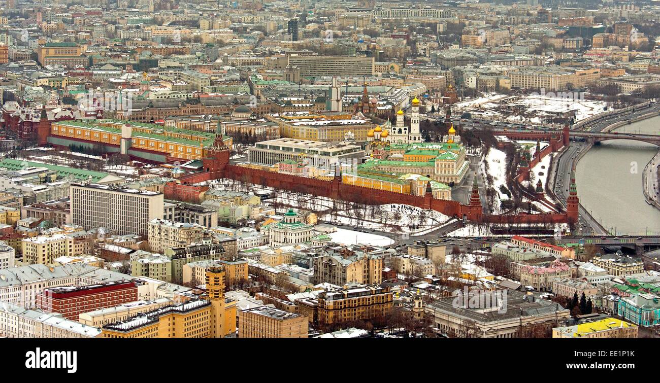 Kremlin aerial view moscow hi-res stock photography and images - Alamy