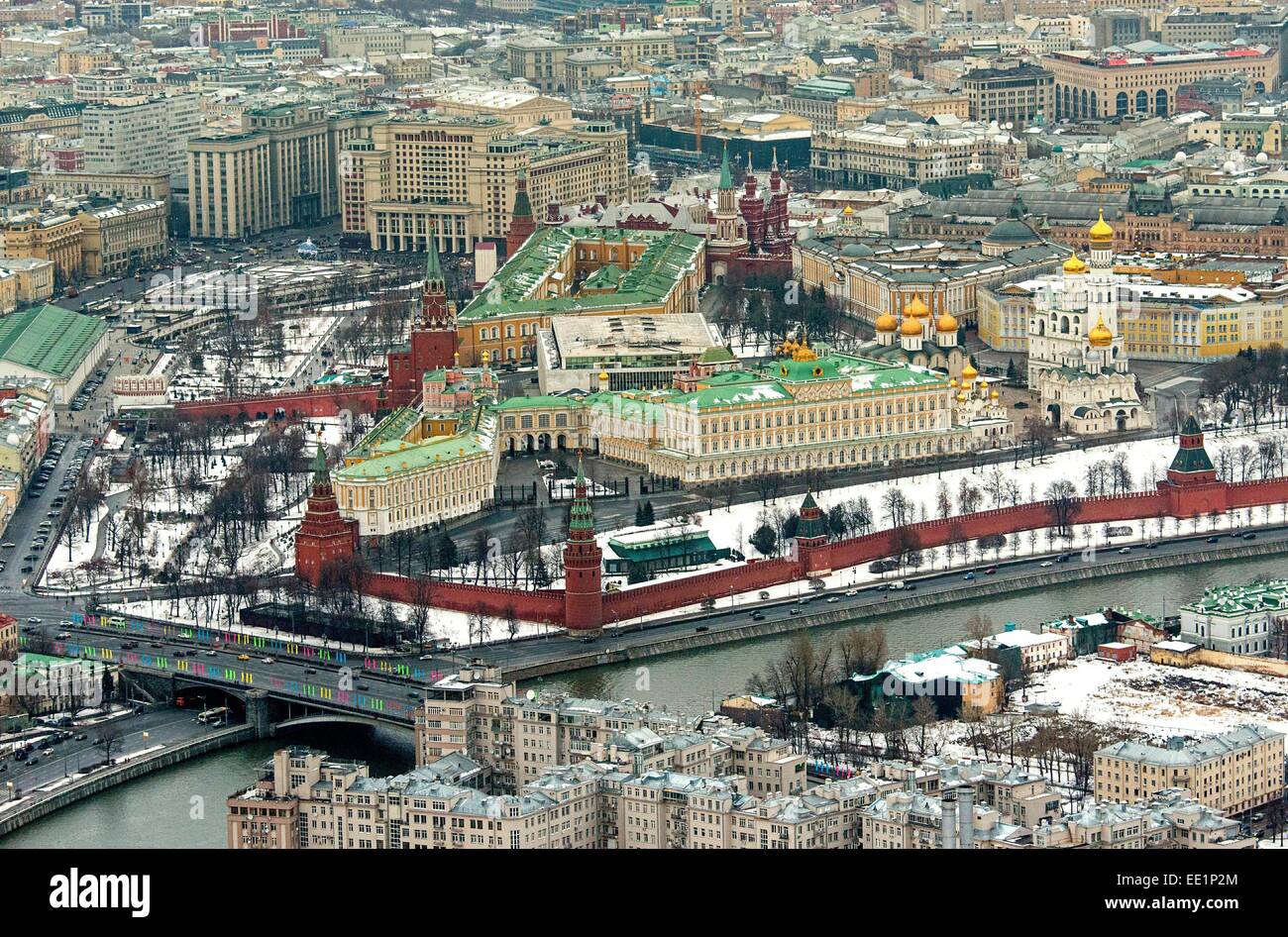 Kremlin aerial view moscow hi-res stock photography and images - Alamy