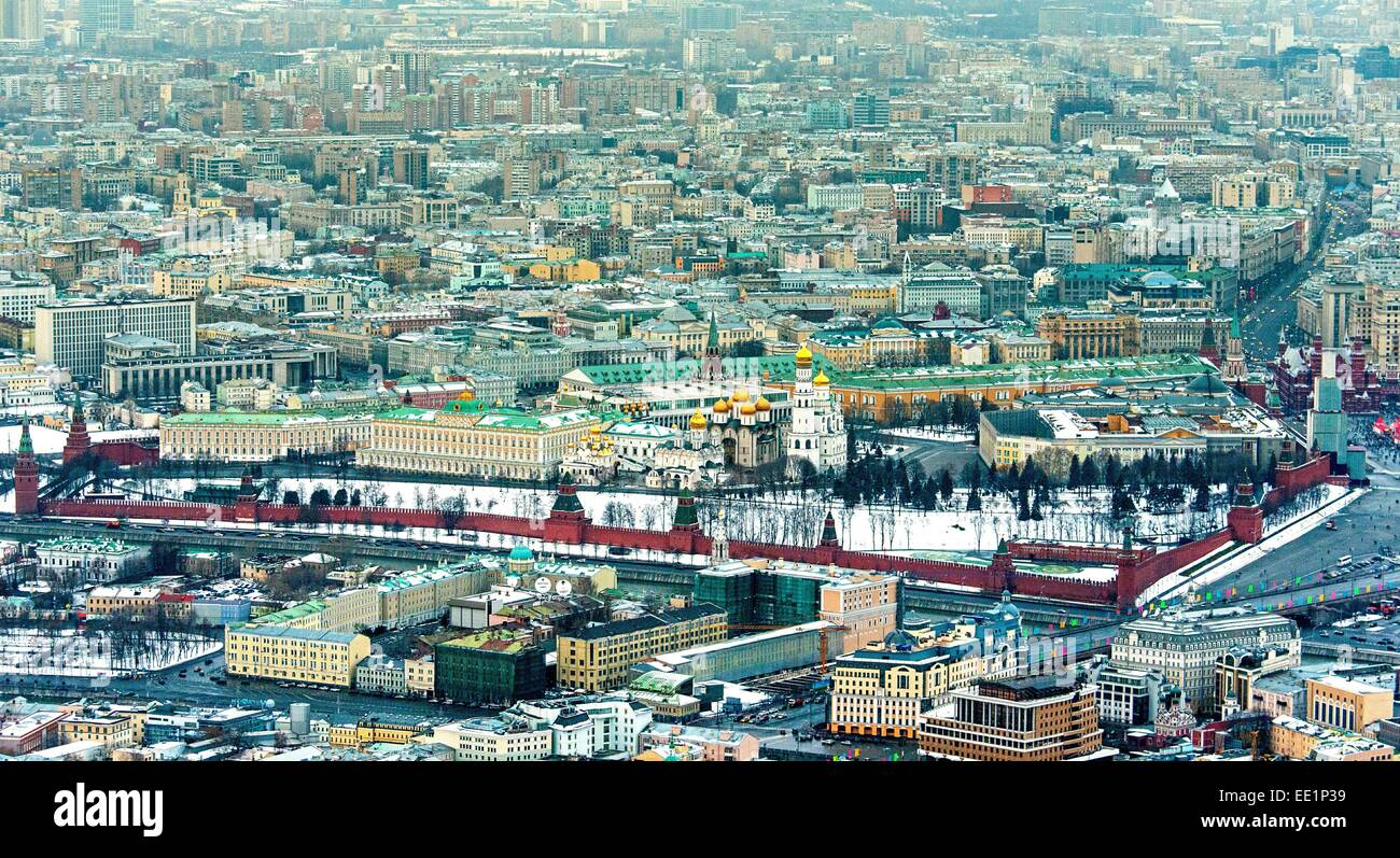 Kremlin aerial view moscow hi-res stock photography and images - Alamy
