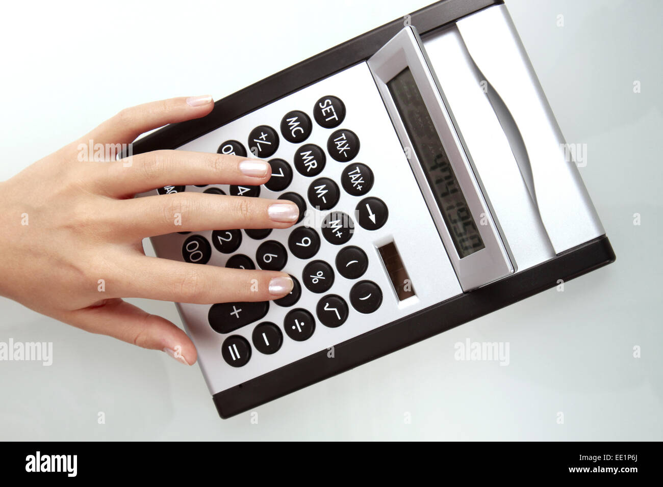 Frau, Taschenrechner, Business, Rechner, rechnen, kalkulieren ...