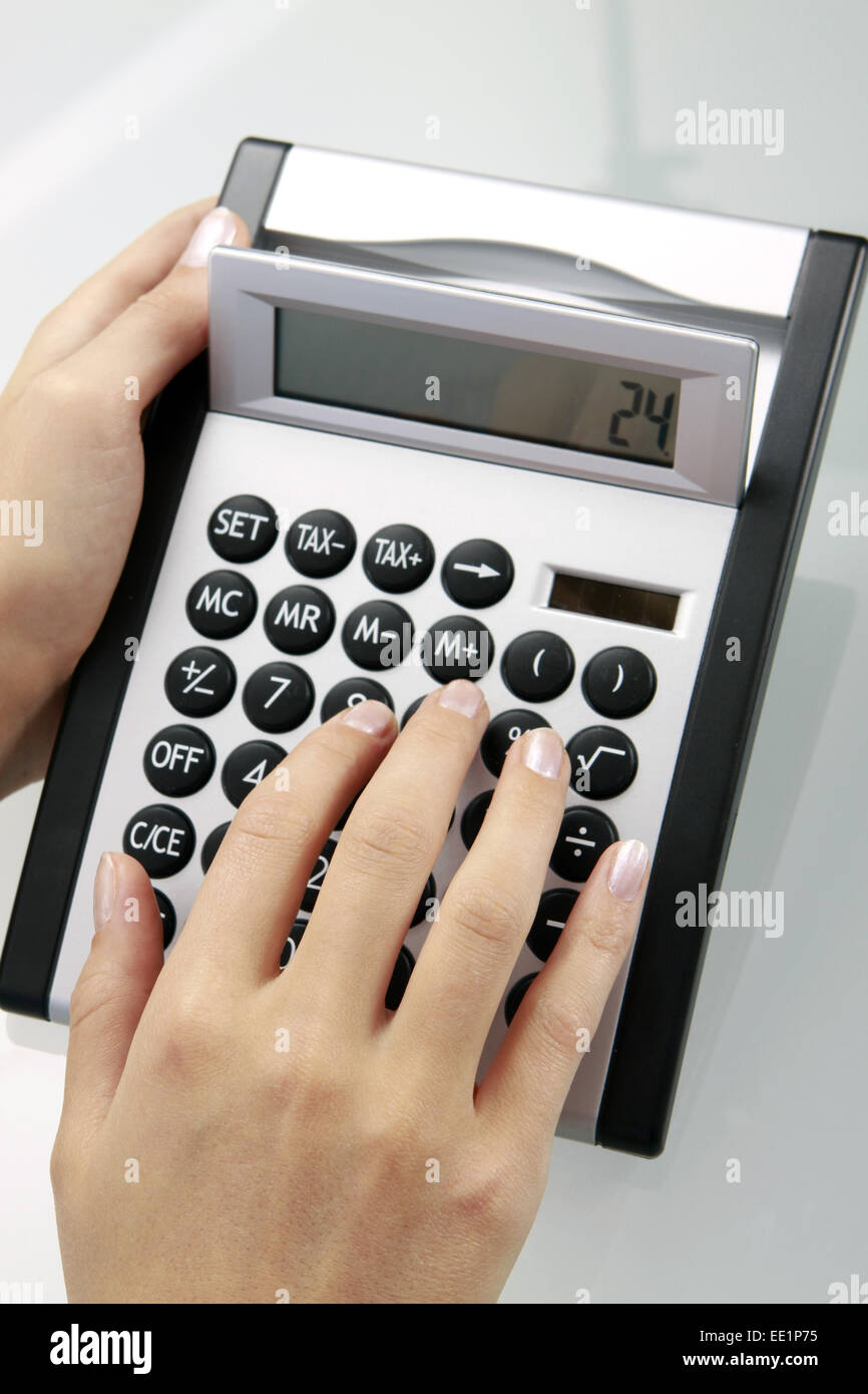 Frau, Taschenrechner, Business, Rechner, rechnen, kalkulieren ...