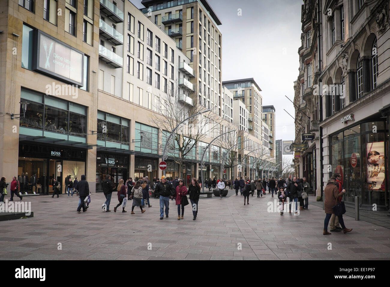 The Hayes area in Cardiff City Centre Stock Photo - Alamy