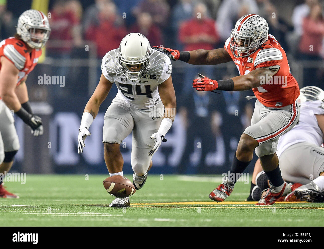 Arlington, Texas, USA. 12th Jan, 2015. Oregon Ducks running back Thomas ...