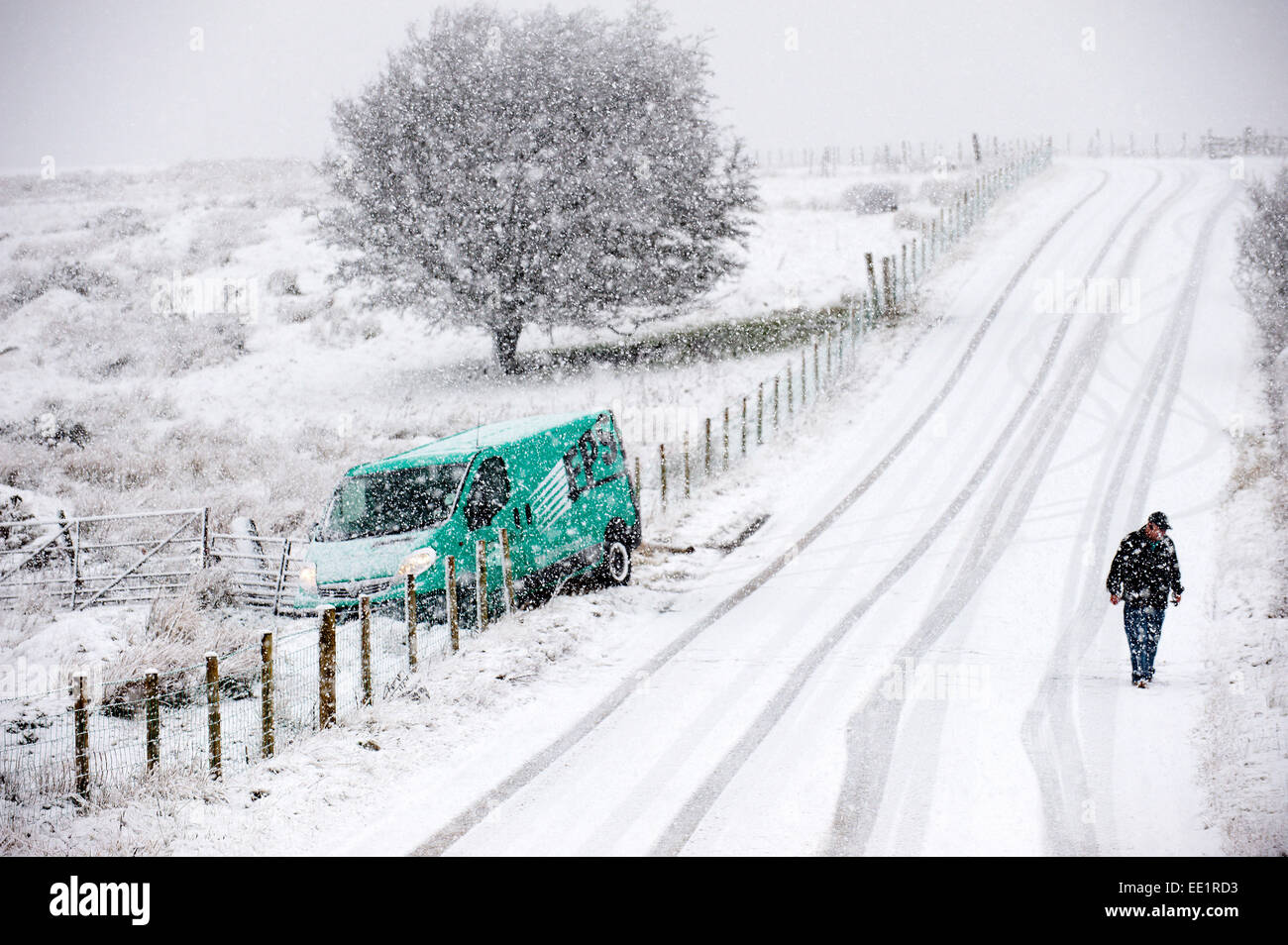 Mynydd Epynt Range of hills, Powys, Wales, UK. 13th January, 2015 ...