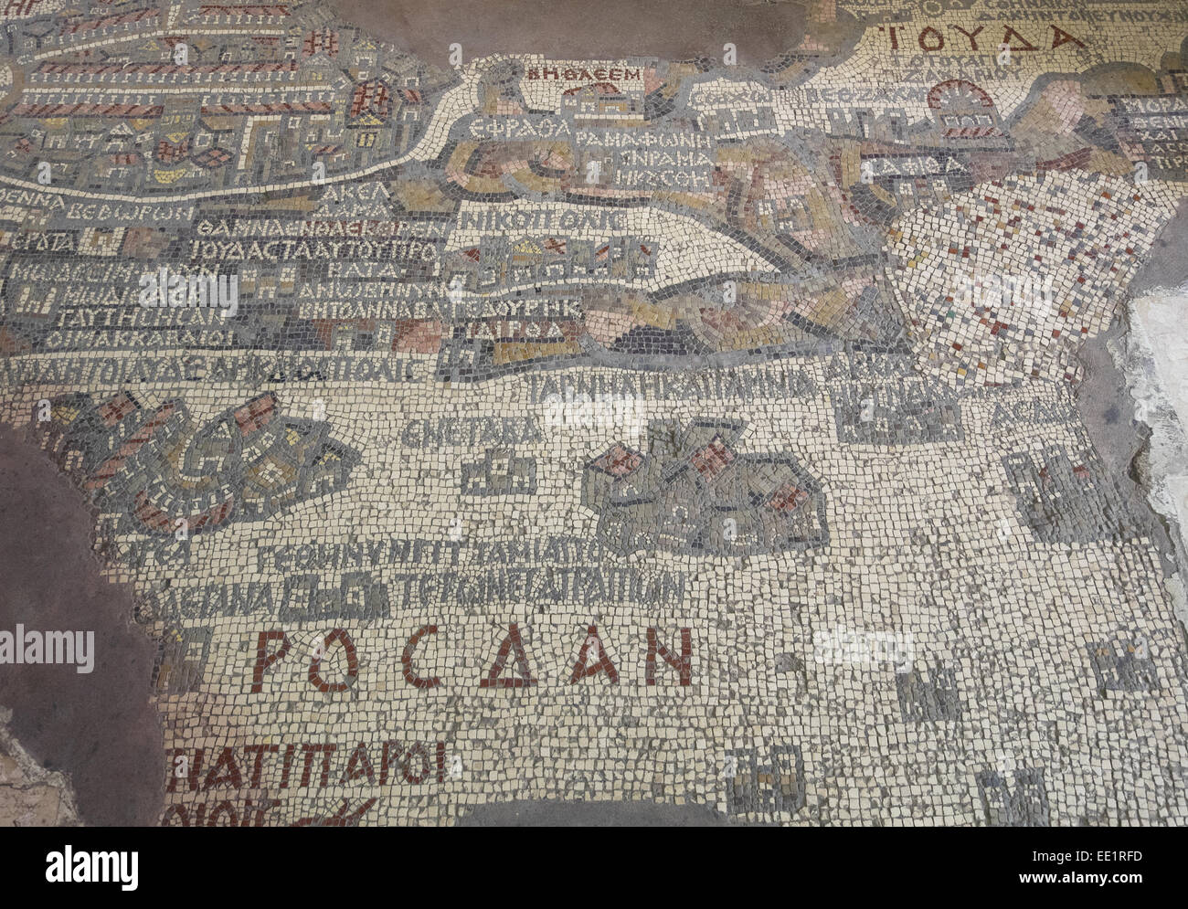 Byzantine 6th Century Map Mosaics of Jerusalem and the Holy Land in the ...