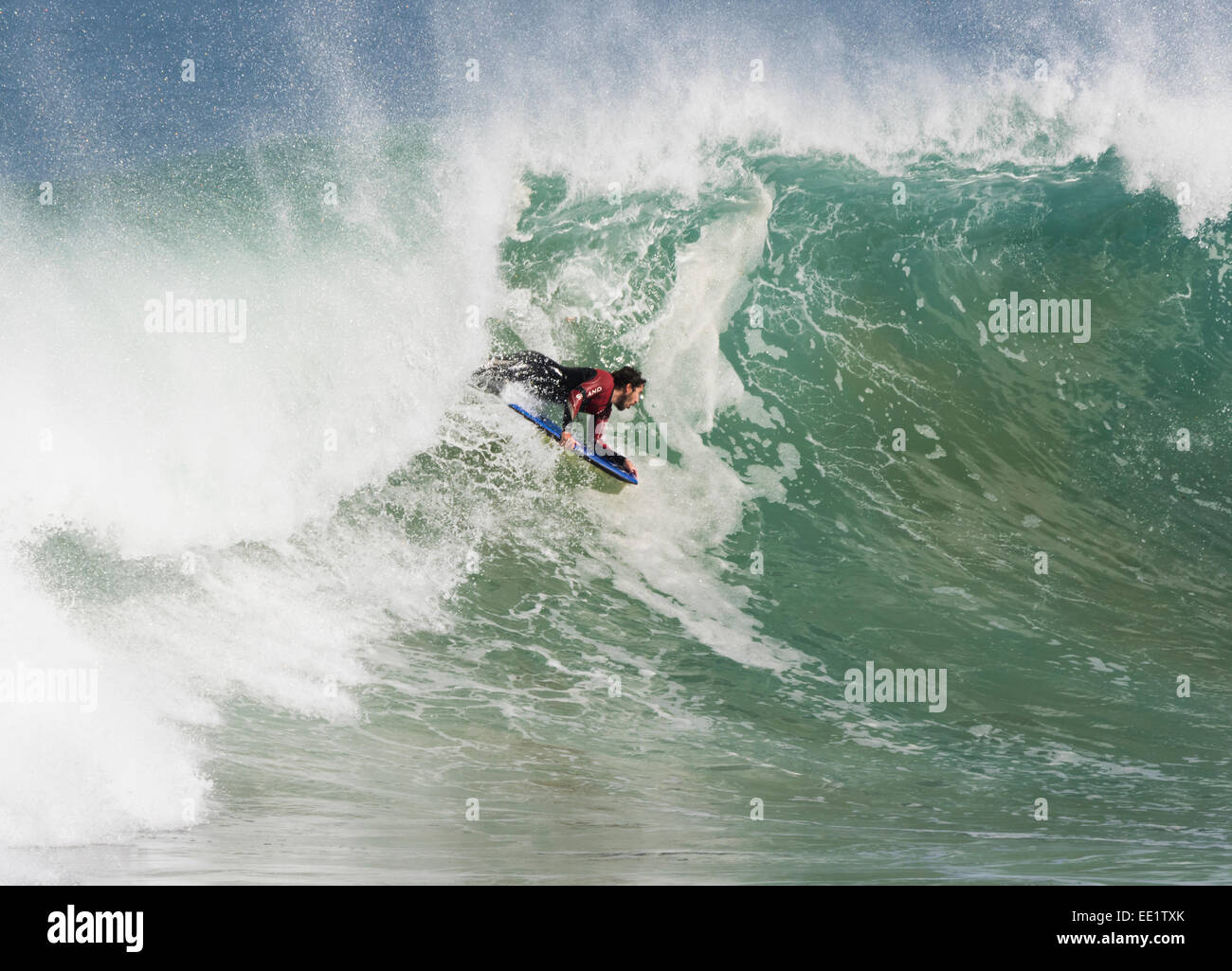 Surfing action. Mundaka, Spain Stock Photo - Alamy