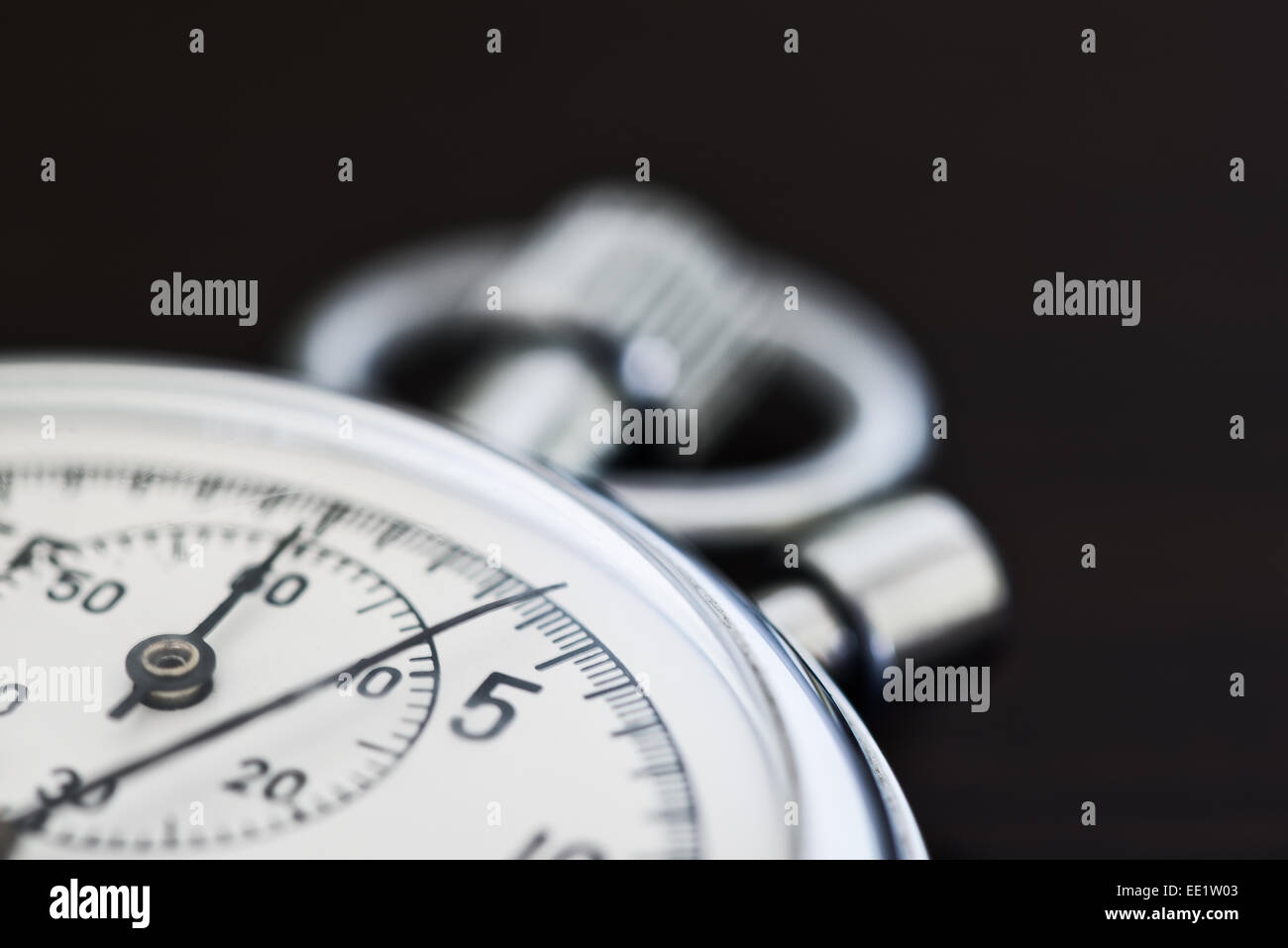 old silver chrome stopwatch with seconds and minute hands 5 second ...