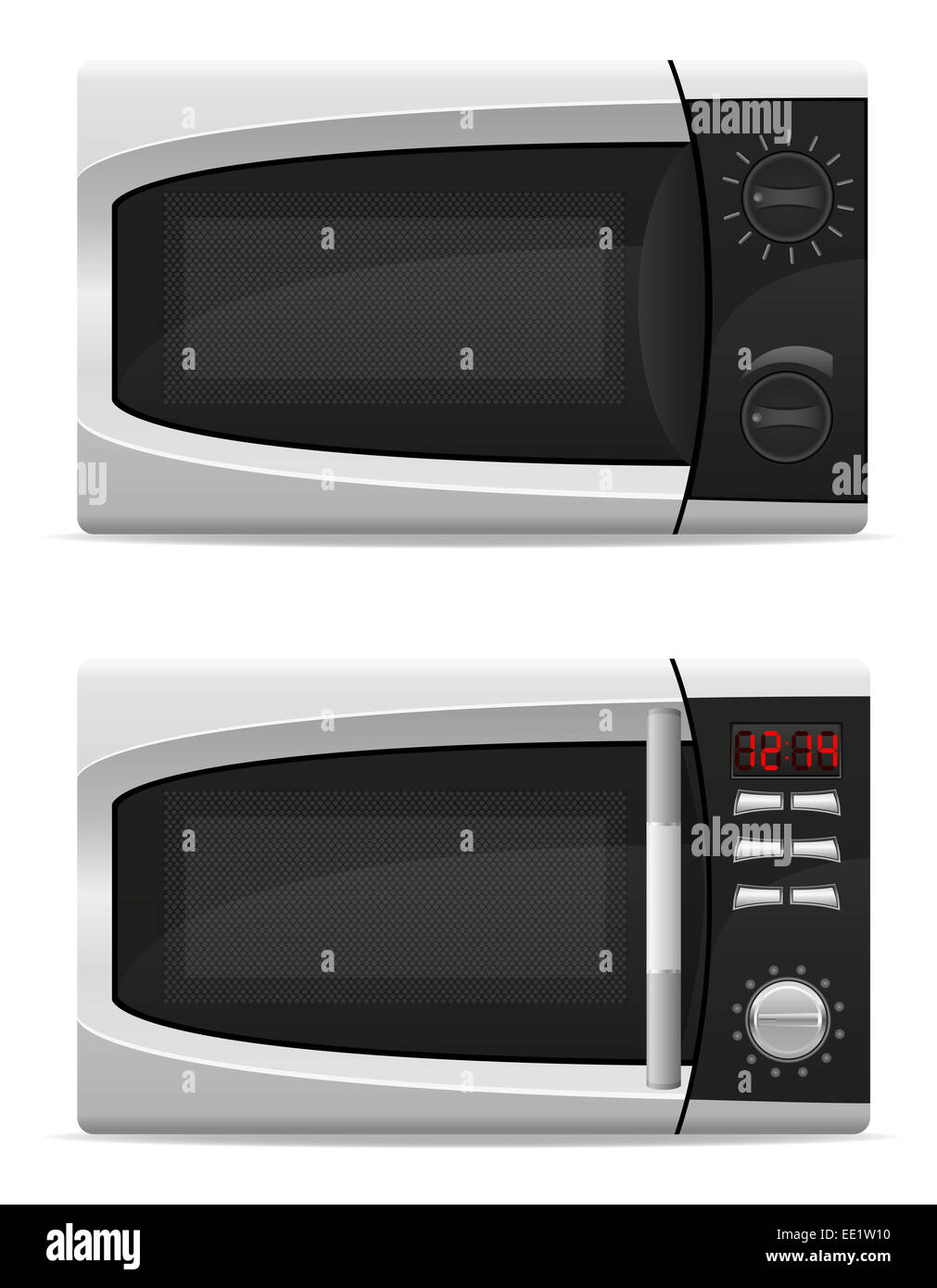 microwave oven with mechanical and electronically controlled ...
