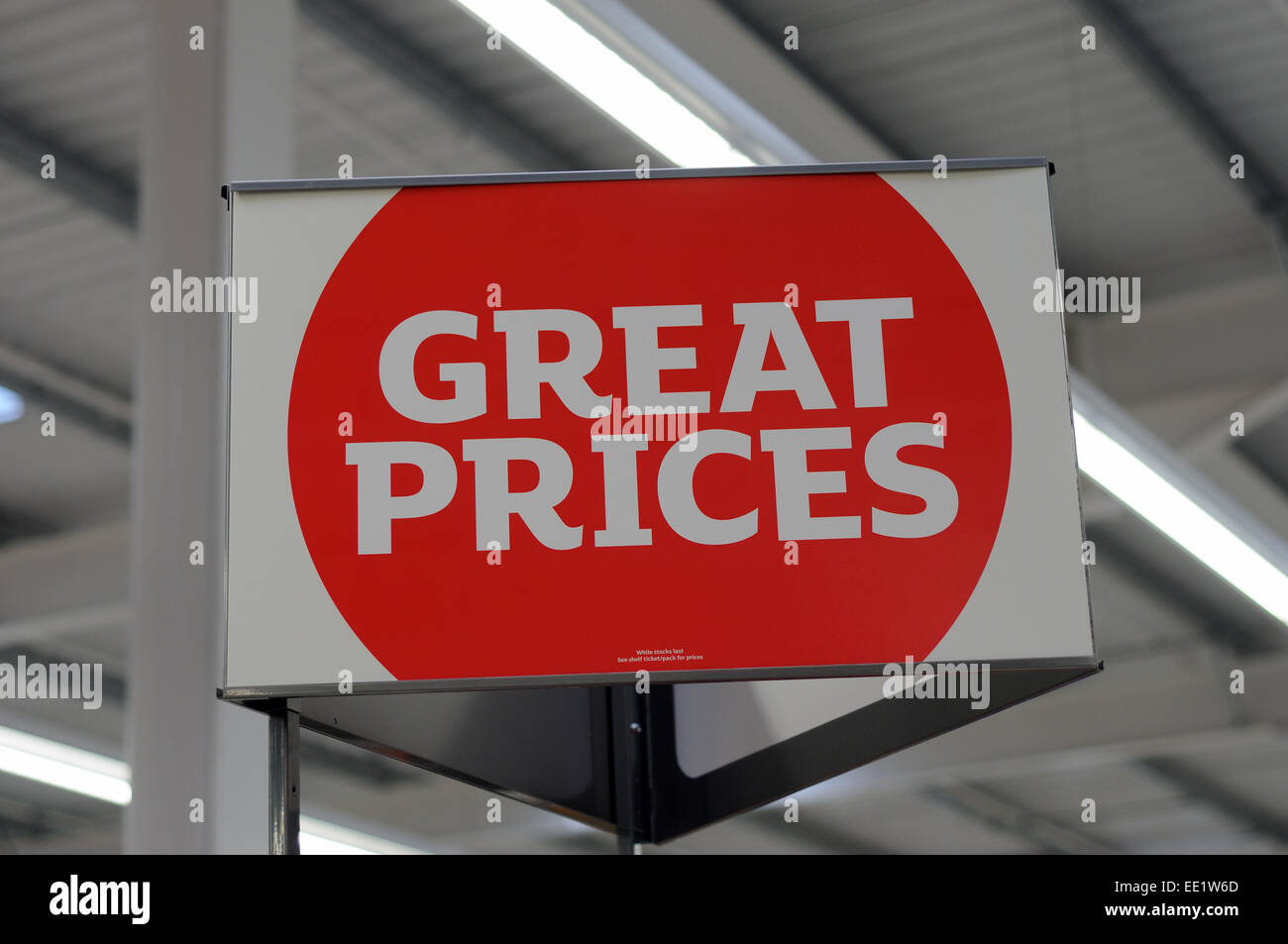 Sainsburys supermarket Great Prices Stock Photo - Alamy