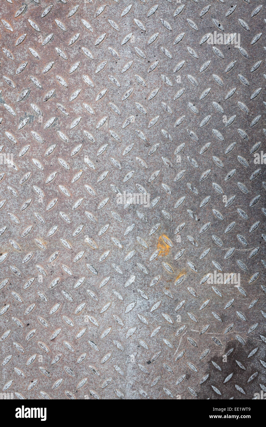 Dirty metal diamond grip pattern Stock Photo - Alamy