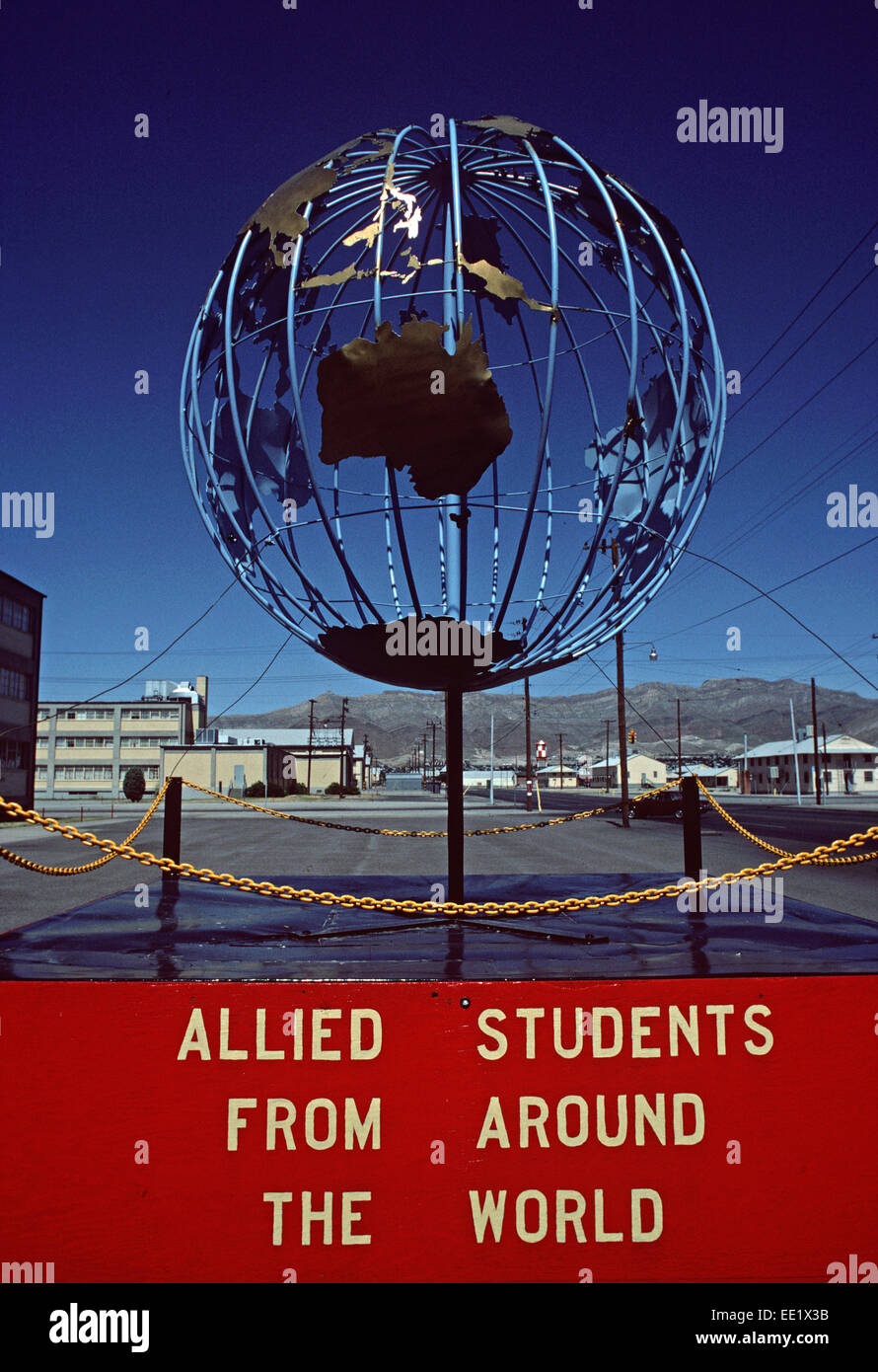 WORLD GLOBE, RECEPTION FOR ALLIED STUDENTS AT FORT BLISS, UNITED STATES ...