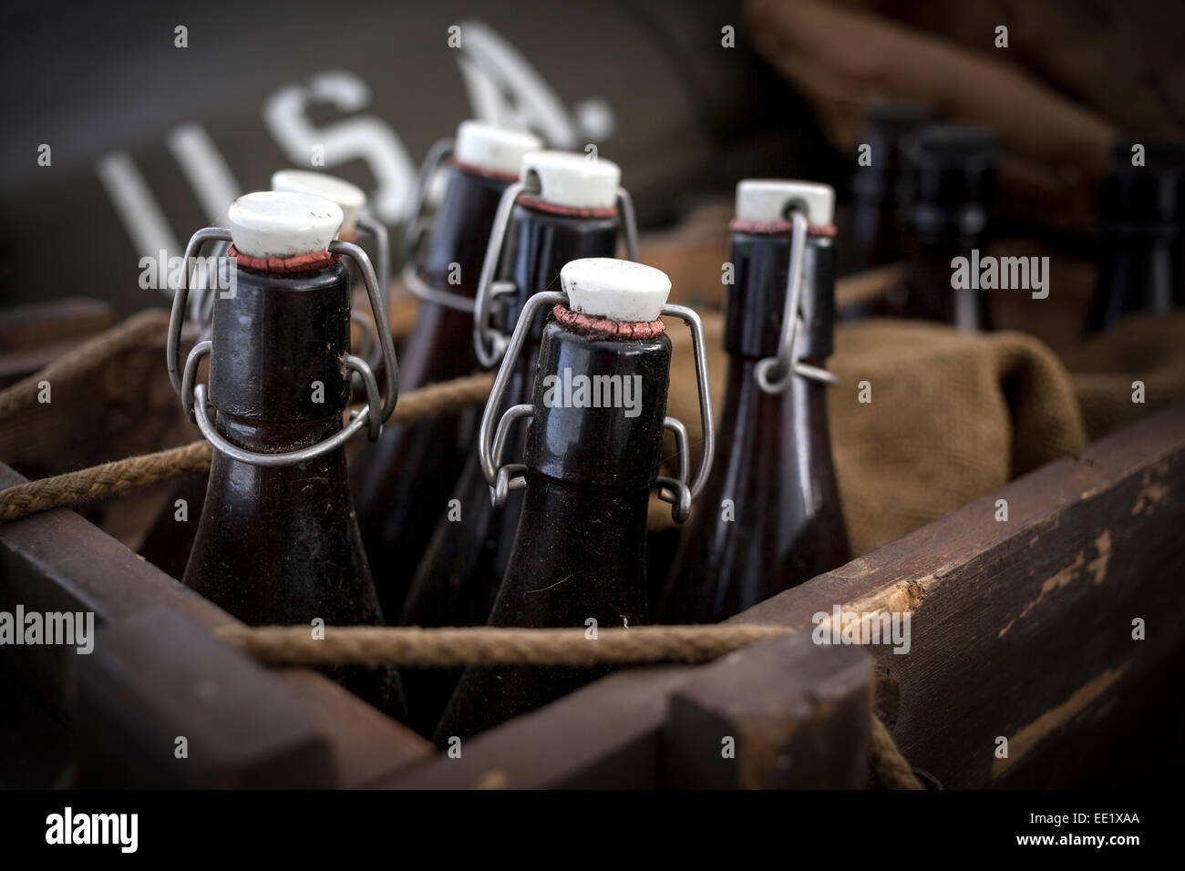 Old beer bottle hi-res stock photography and images - Alamy