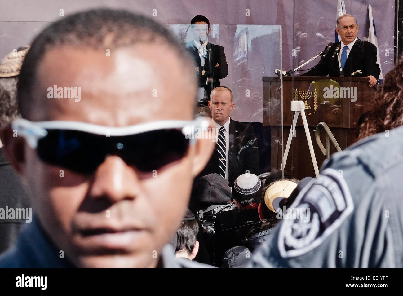 Jerusalem. 13th Jan, 2015. Prime Minister of Israel, BENJAMIN NETANYAHU ...