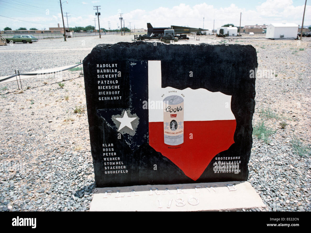 ALLIED GERMAN AIR DEFENCE REGIMENTAL STONE, FORT BLISS ARMY POST, TEXAS ...